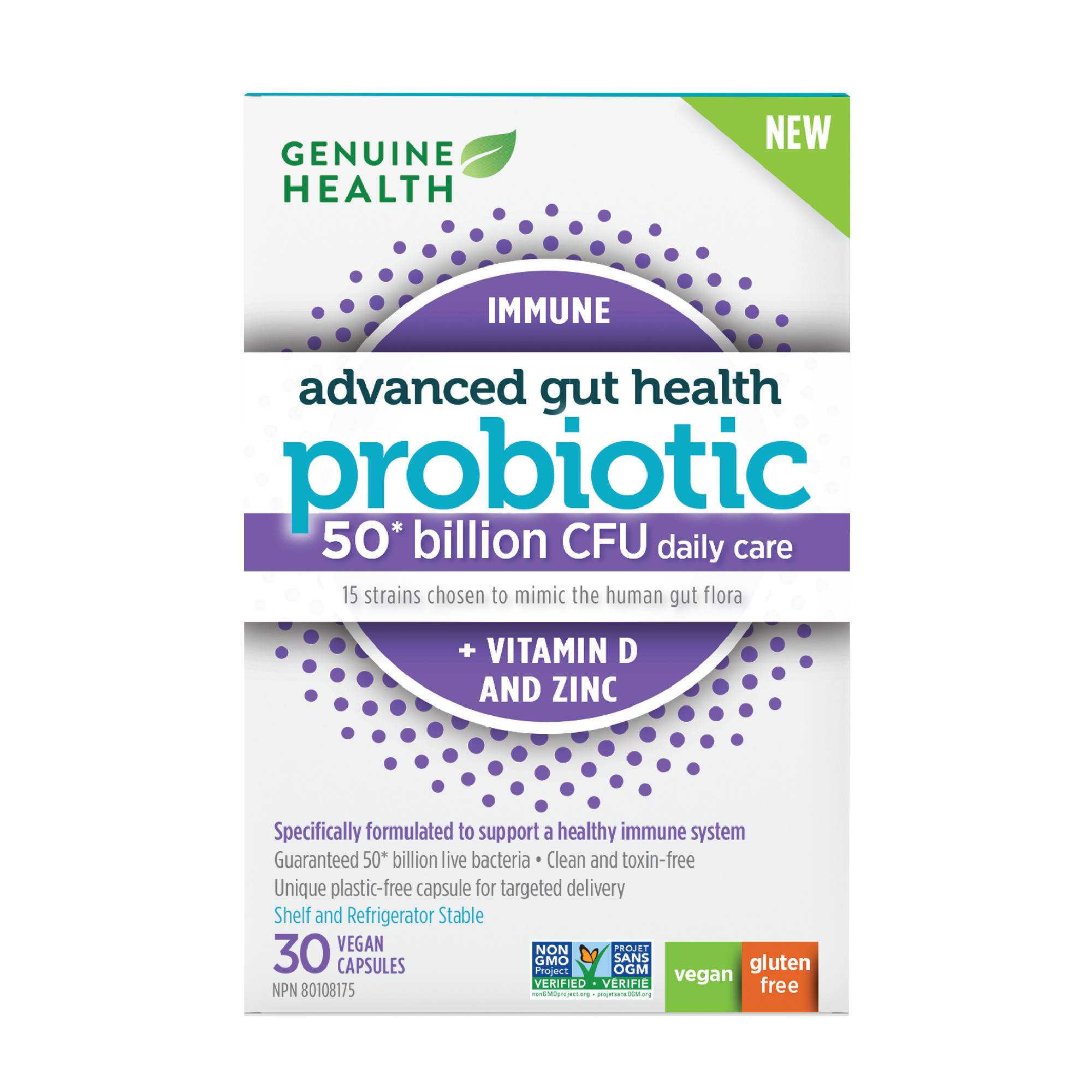 daily immune + vitamin d and zinc probiotic | 50 billion